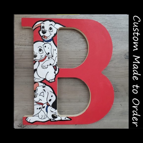 Disney | Accents | Hand Painted 1 Dalmatians Letter Art Puppies | Poshmark